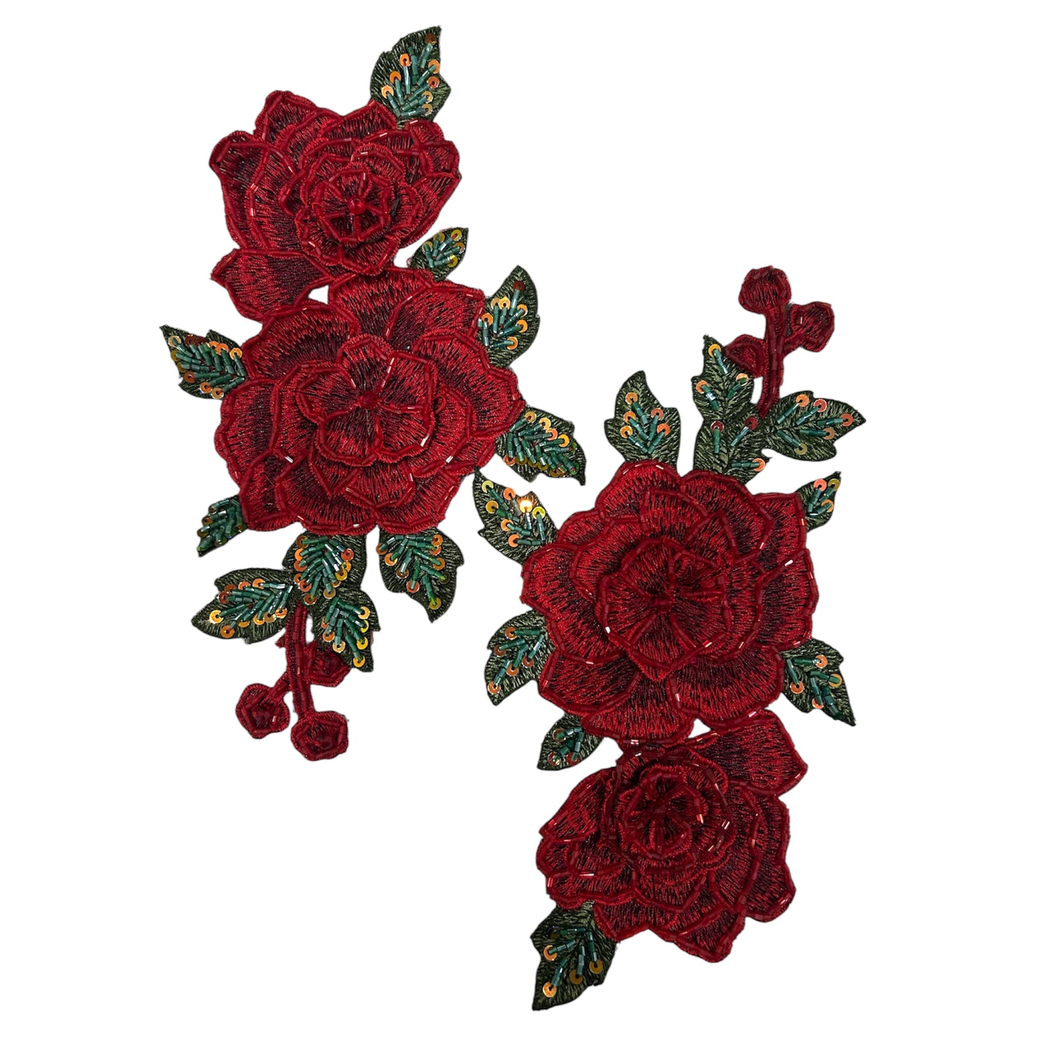 3D Handwork Embellished Rose Bail (Pack of 2) – You Collection